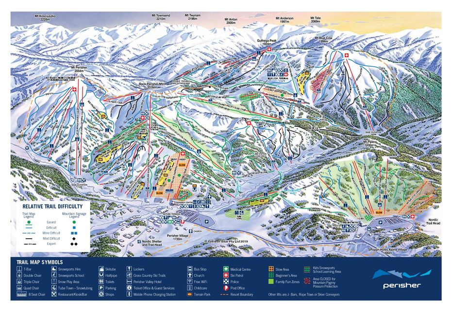 Guthega Village Piste Map | Ski Maps & Resort Info | PistePro