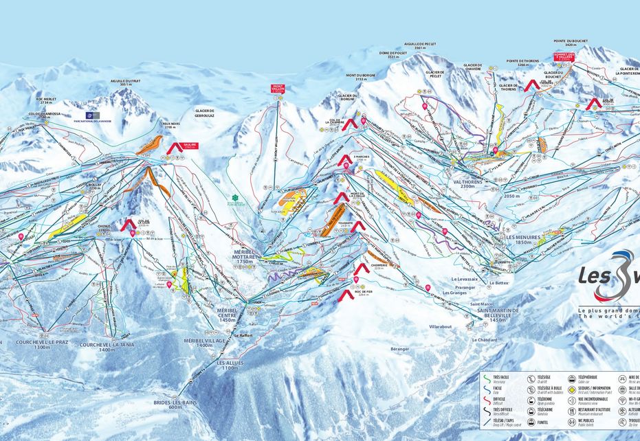 Courchevel 1850 Piste Map | Ski Maps & Resort Info | PistePro