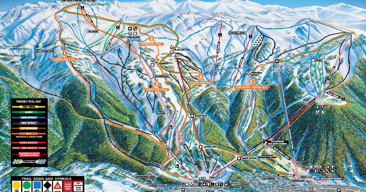 Thredbo ski resort Piste Map | Ski Maps & Resort Info | PistePro