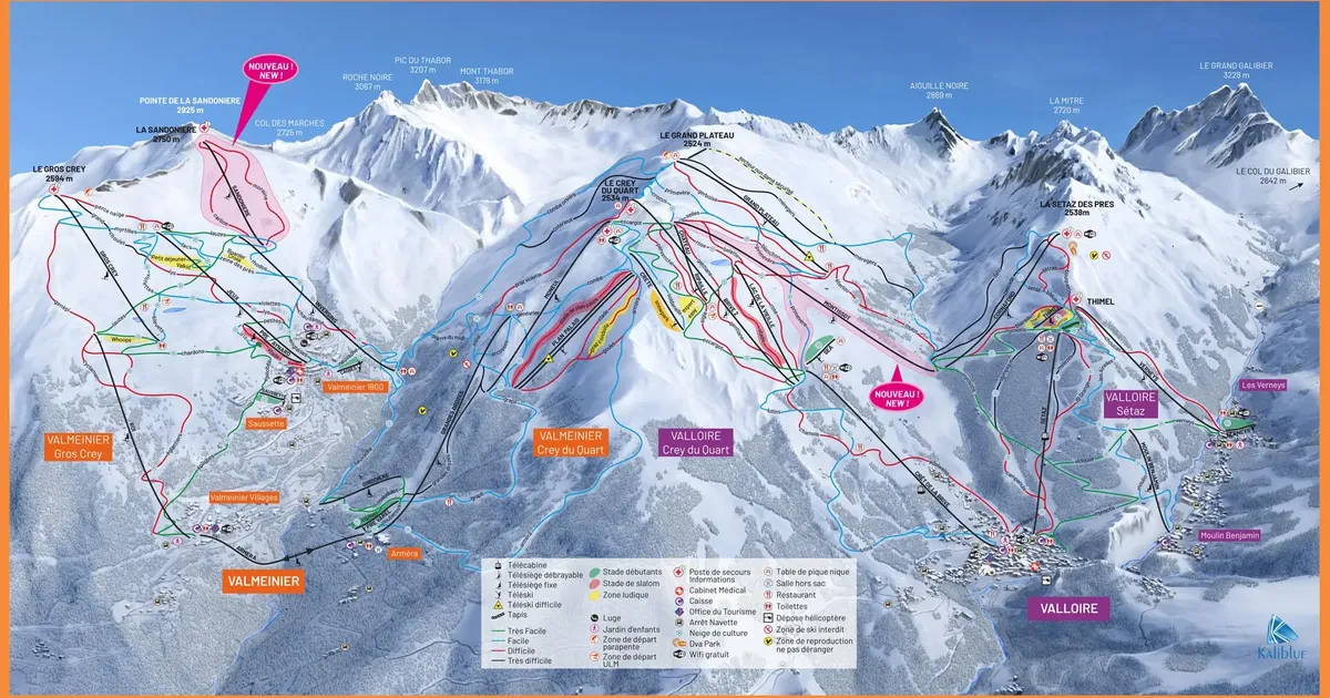 Valmeinier 1800 Piste Map | Ski Maps & Resort Info | PistePro