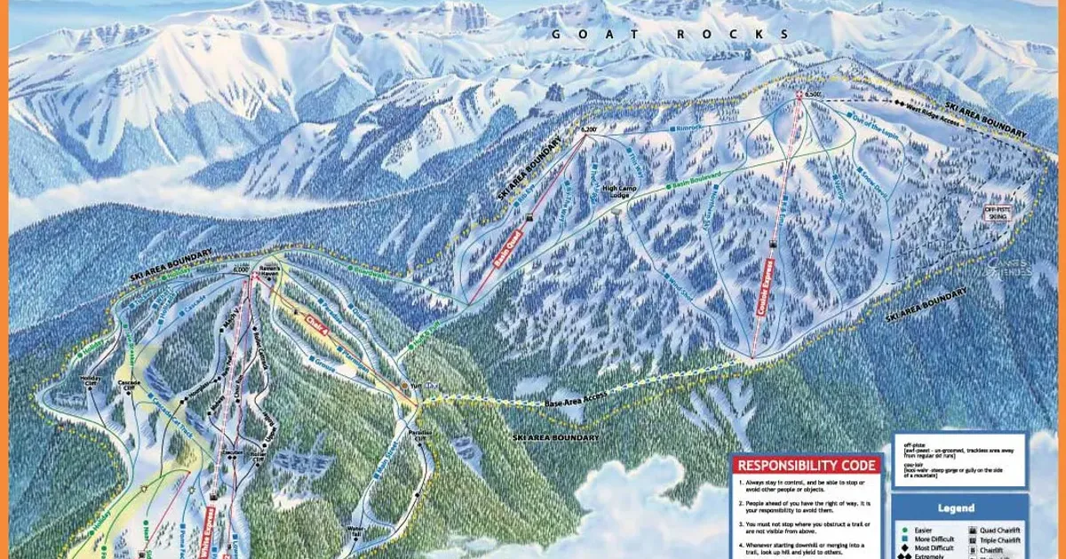 White Pass Ski Map | Resort Info & Videos | PistePro