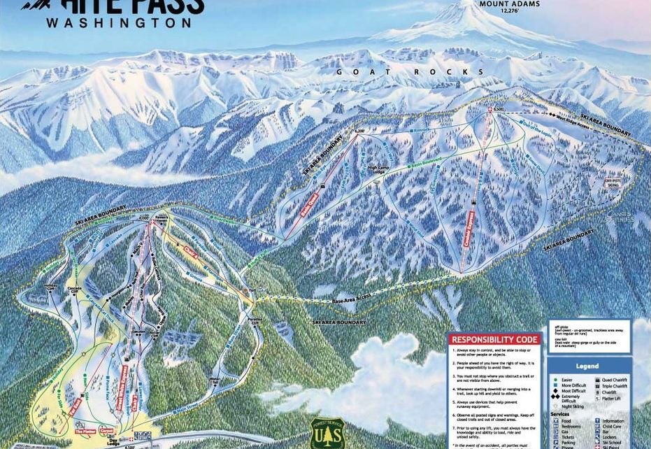 White Pass Ski Map | Resort Info & Videos | PistePro