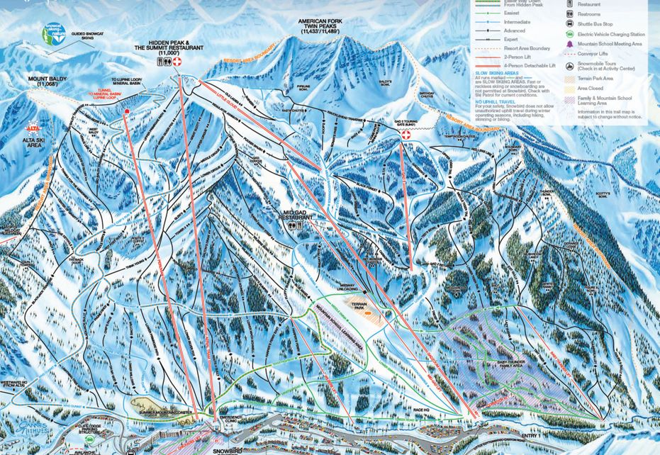 Snowbird Ski Map | Resort Info & Videos | PistePro