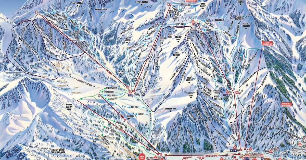 Alta Ski Area Ski Map | Resort Info & Videos | PistePro