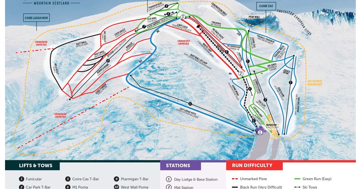 Aviemore Piste Map | Ski Maps & Resort Info | PistePro