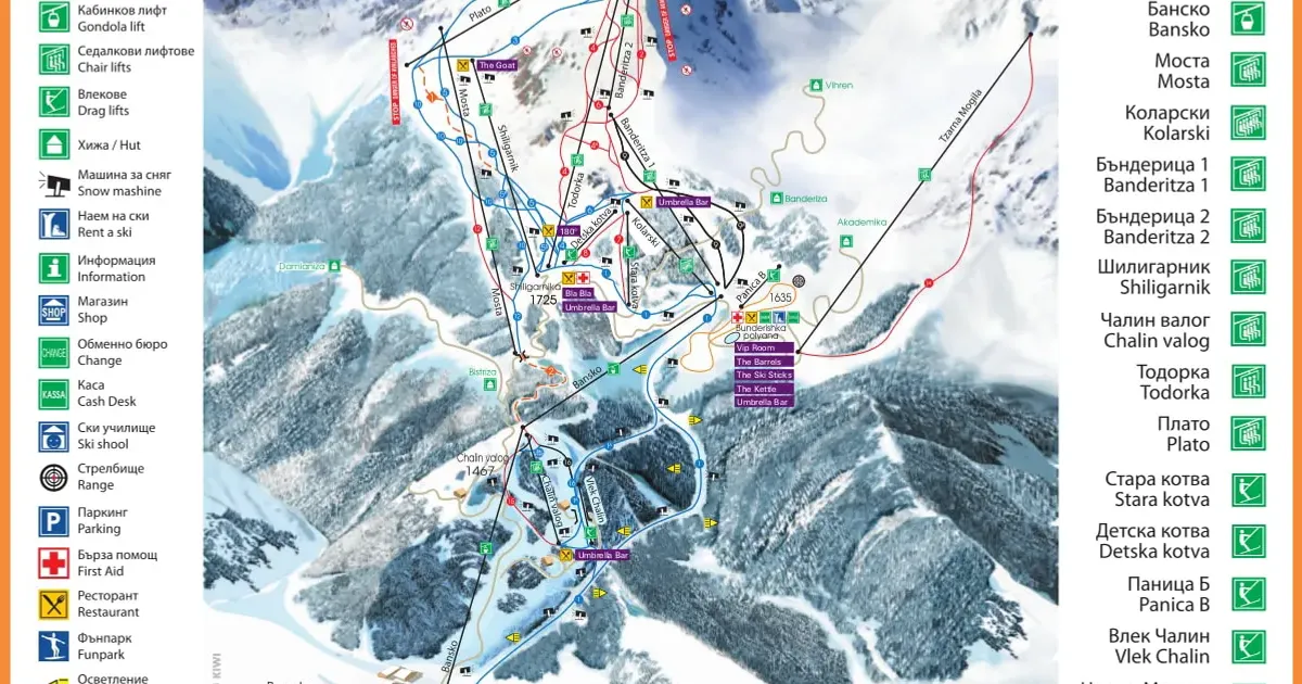 Bansko Piste Map | Ski Maps & Resort Info | PistePro
