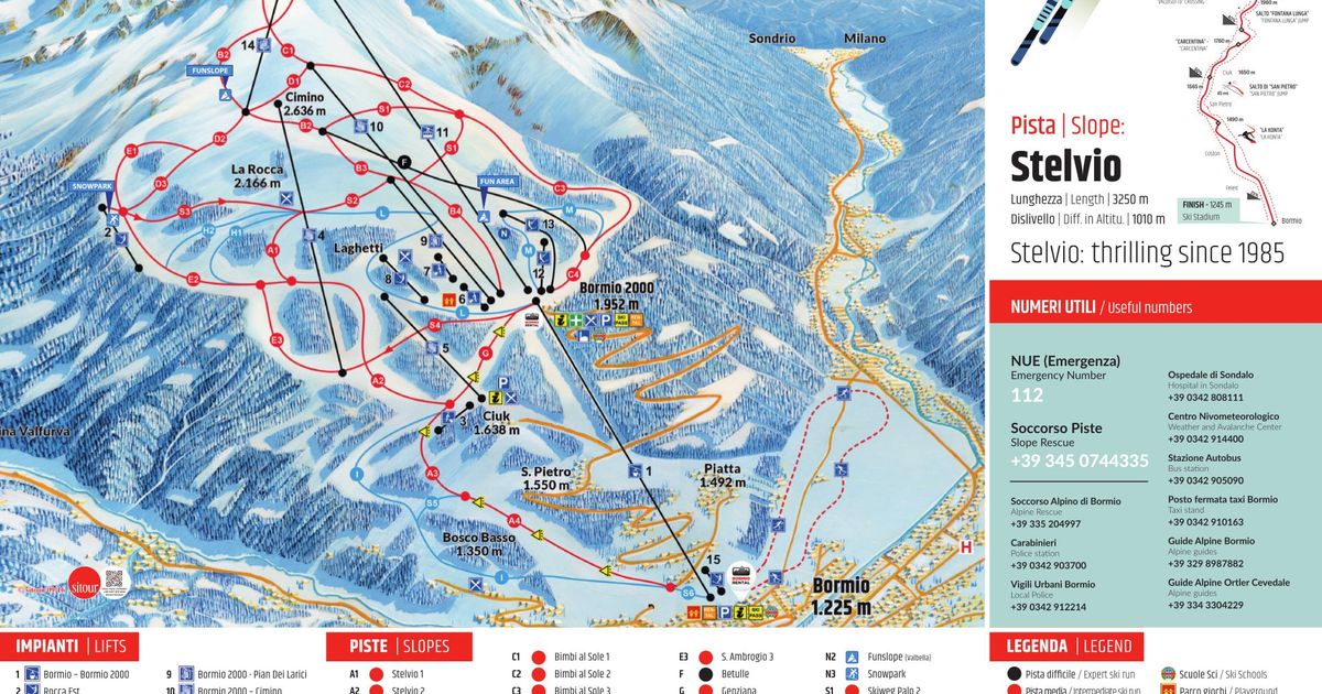 Bormio Piste Map | Ski Maps & Resort Info | PistePro