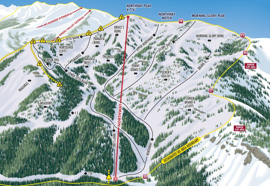 Crystal Mountain Ski Map | Resort Info & Videos | PistePro
