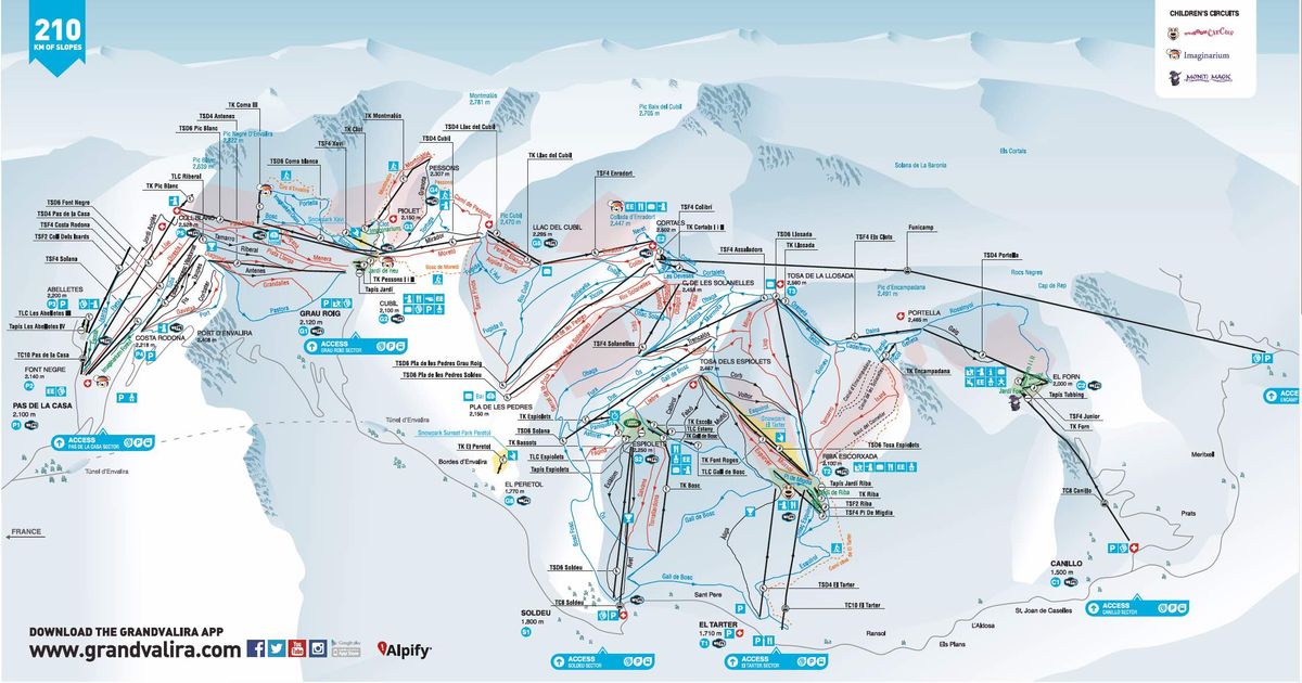 Canillo Piste Map | Ski Maps & Resort Info | PistePro