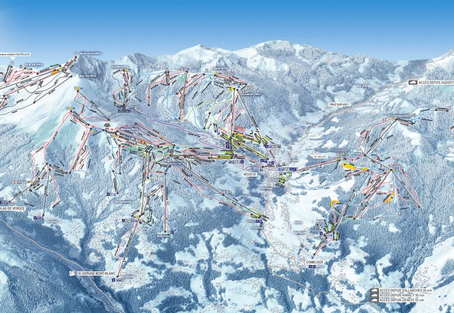 St Nicolas de Veroce Piste Map | Ski Maps & Resort Info | PistePro