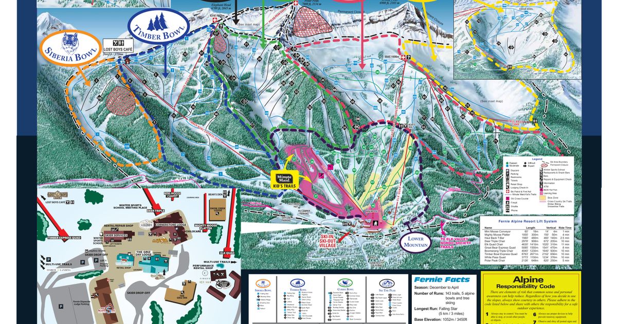 Fernie Ski Trail Map | Ski Maps & Resort Info | PistePro
