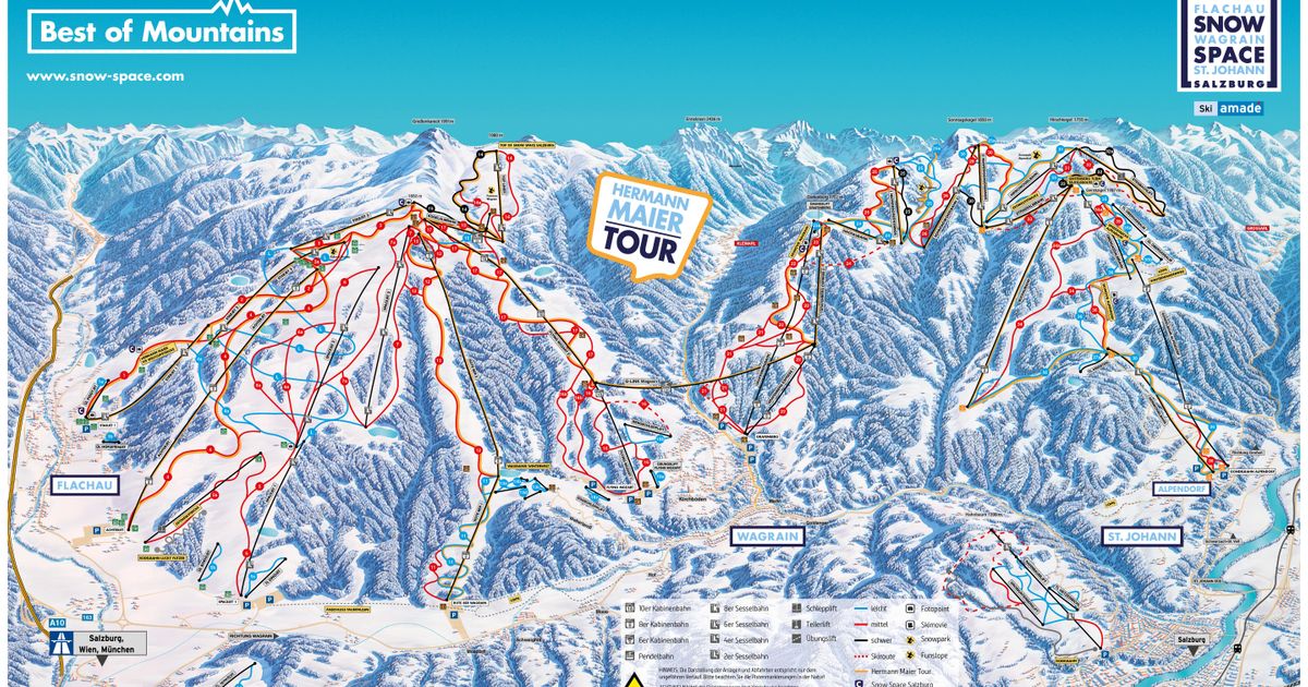 Wagrain Piste Map | Ski Maps & Resort Info | PistePro
