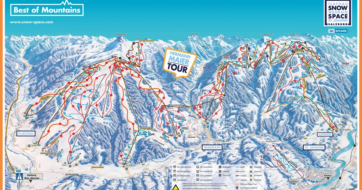 FlachauPiste Map | Ski Maps & Resort Info | PistePro