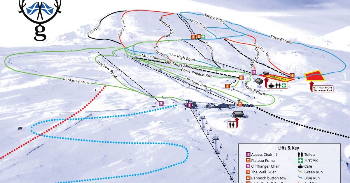 Glencoe Piste Map | Ski Maps & Resort Info | PistePro