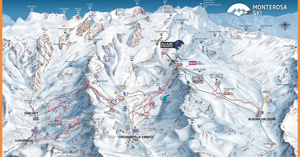 Champoluc Piste Map | Ski Maps & Resort Info | PistePro
