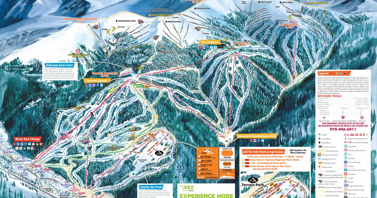 Keystone Piste Map | Ski Maps & Resort Info | PistePro