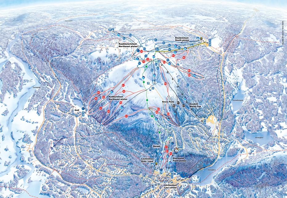 Levi Piste Map | Ski Maps & Resort Info | PistePro