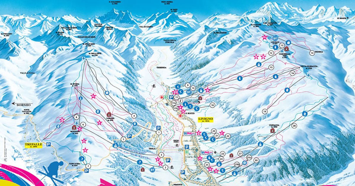 Livigno Piste Map | Ski Maps & Resort Info | PistePro