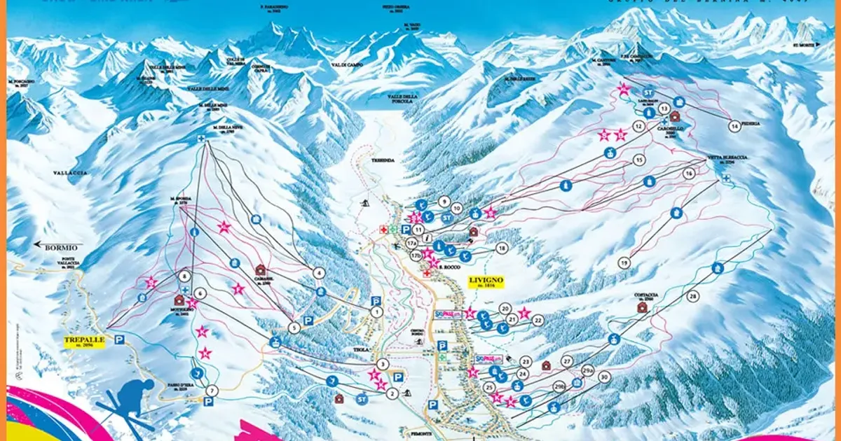 Livigno Piste Map | Ski Maps & Resort Info | PistePro