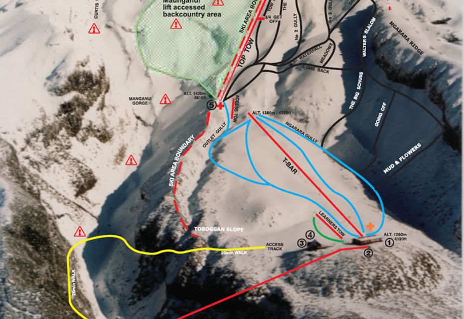 Manganui Piste Map | Ski Maps & Resort Info | PistePro