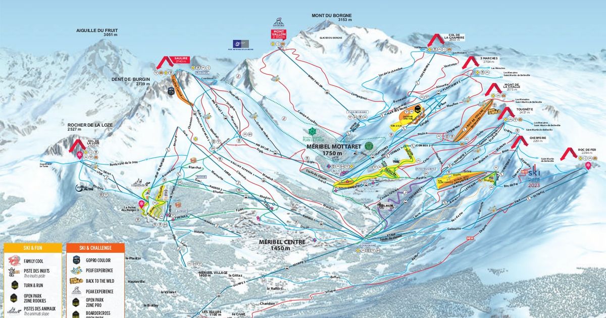 Les Allues Piste Map | Ski Maps & Resort Info | PistePro