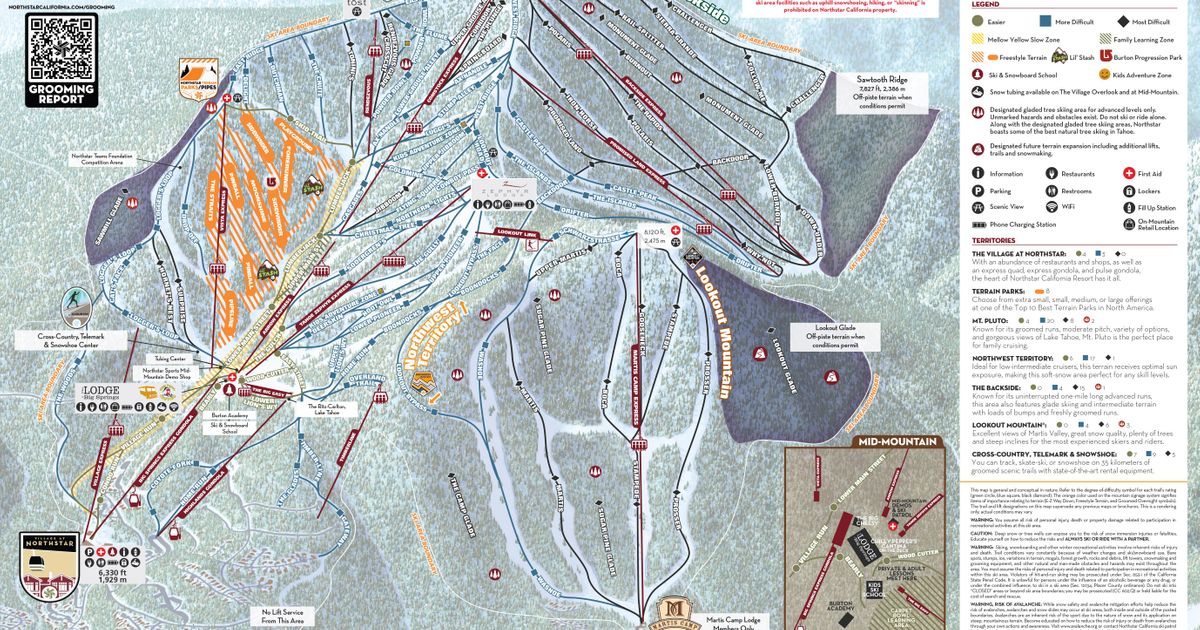 Northstar California Ski Map | Resort Info & Videos | PistePro