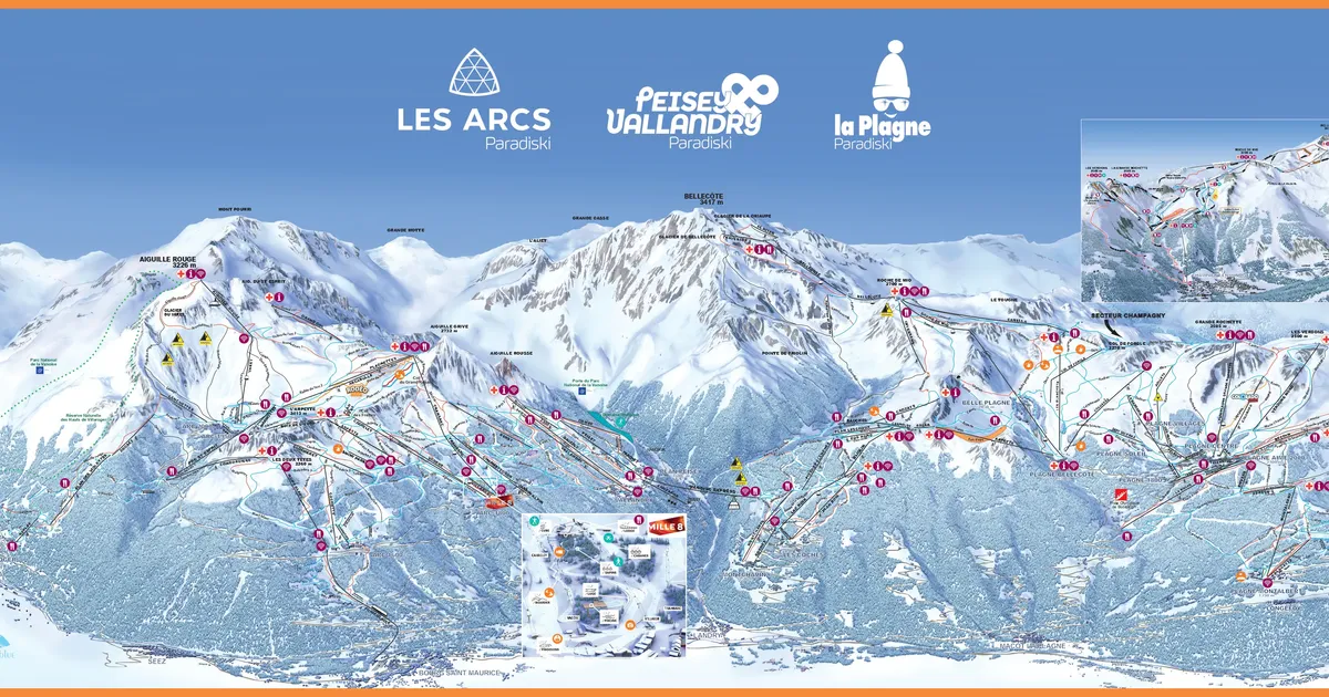 Paradiski Piste Map | Ski Maps & Resort Info | PistePro