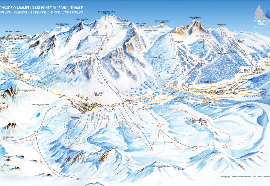 Tonale Piste Map | Ski Maps & Resort Info | PistePro