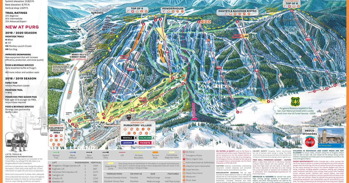 Purgatory Ski Map | Resort Info & Videos | PistePro