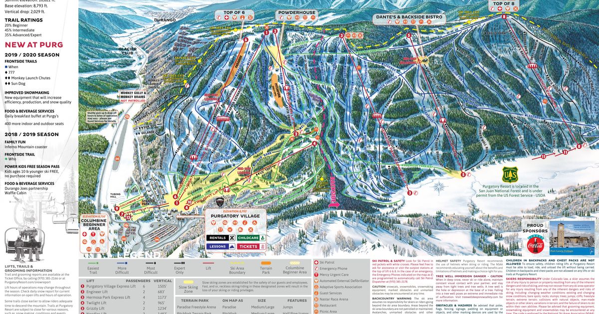 Purgatory Ski Map | Resort Info & Videos | PistePro