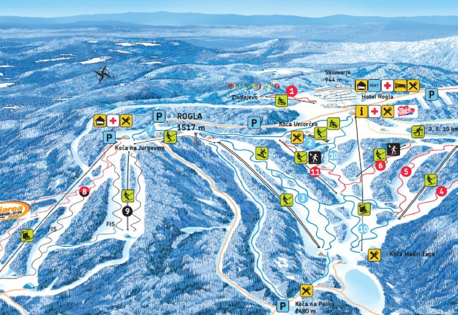 Rogla Piste Map | Ski Maps & Resort Info | PistePro