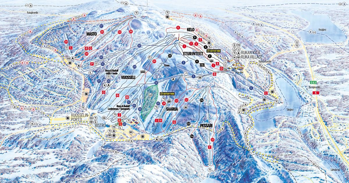 Ruka Piste Map | Ski Maps & Resort Info | PistePro