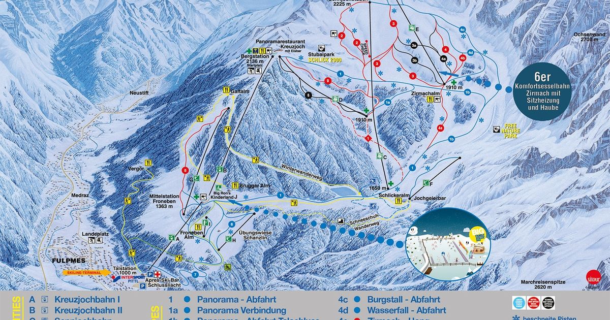 Fulpmes Piste Map | Ski Maps & Resort Info | PistePro