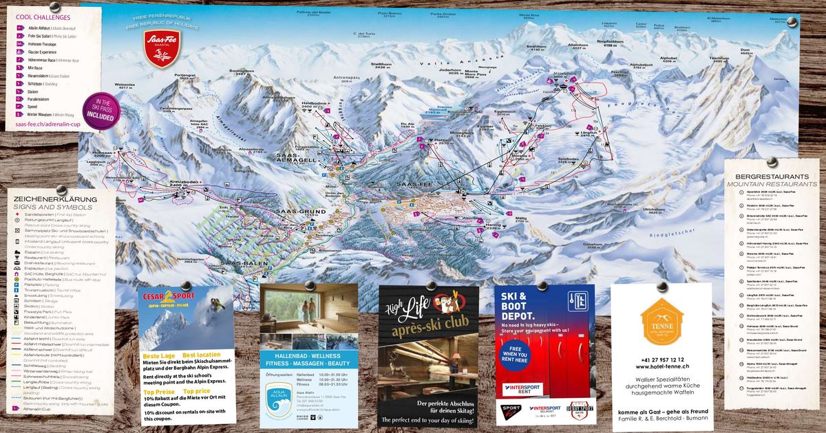 Saas Fee Piste Map | Ski Maps & Resort Info | PistePro