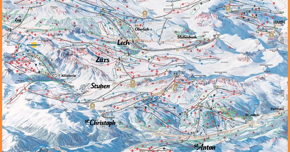 St. Anton Piste Map | Ski Maps & Resort Info | PistePro