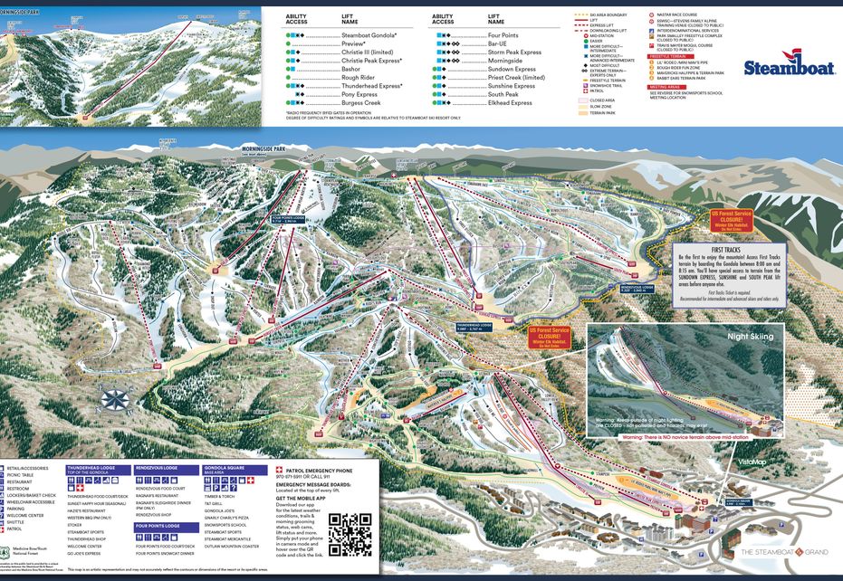 Steamboat Ski Map | Resort Info & Videos | PistePro