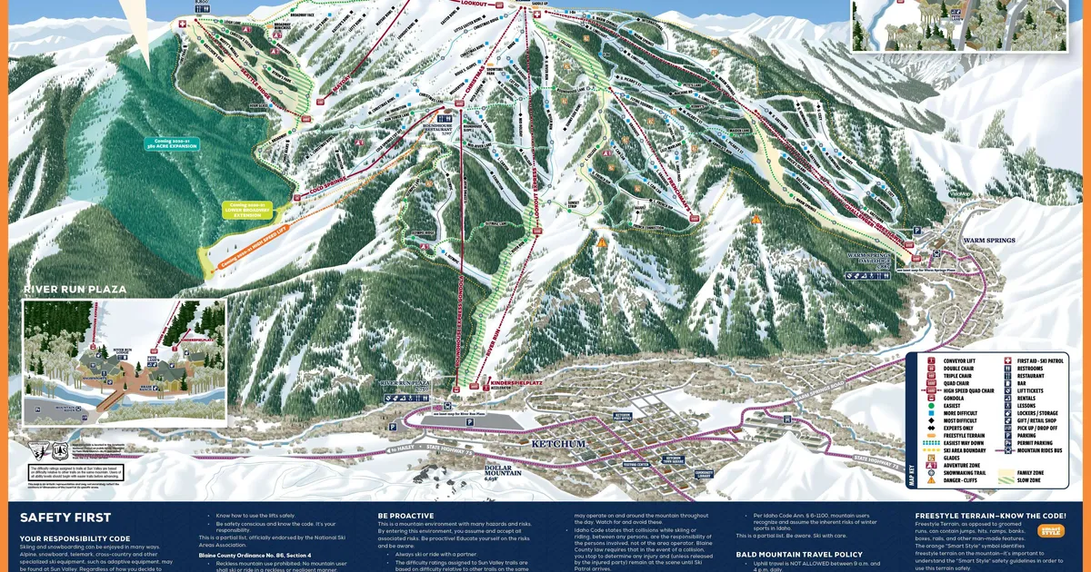Sun Valley Ski Map | Resort Info & Videos | PistePro