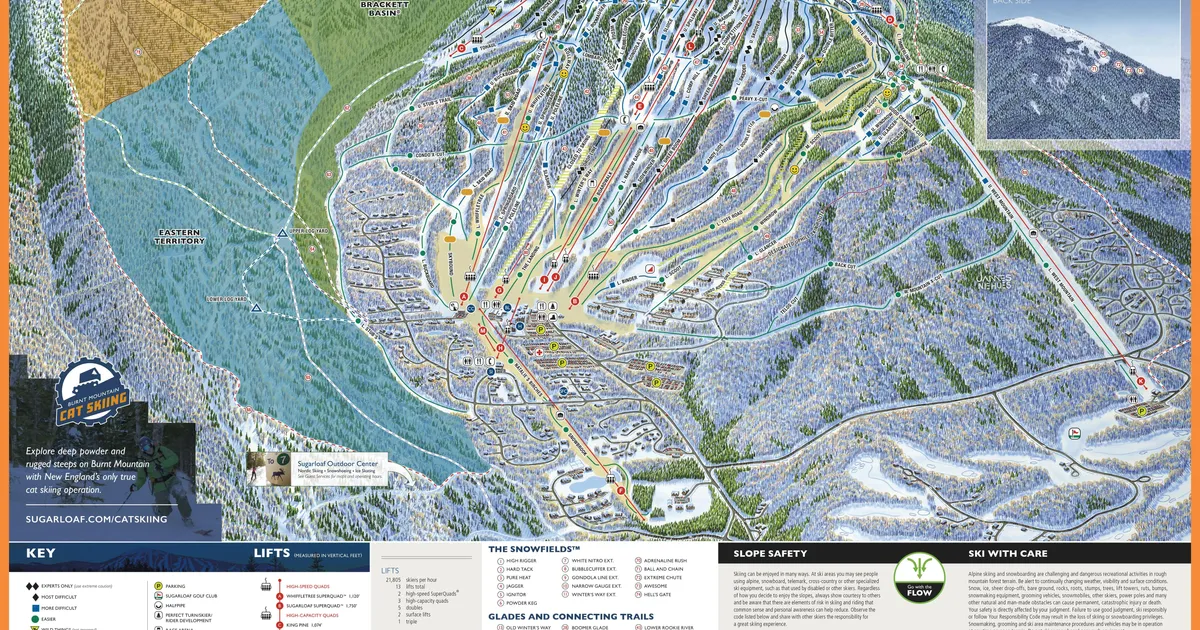 Sugarloaf Ski Map | Resort Info & Videos | PistePro