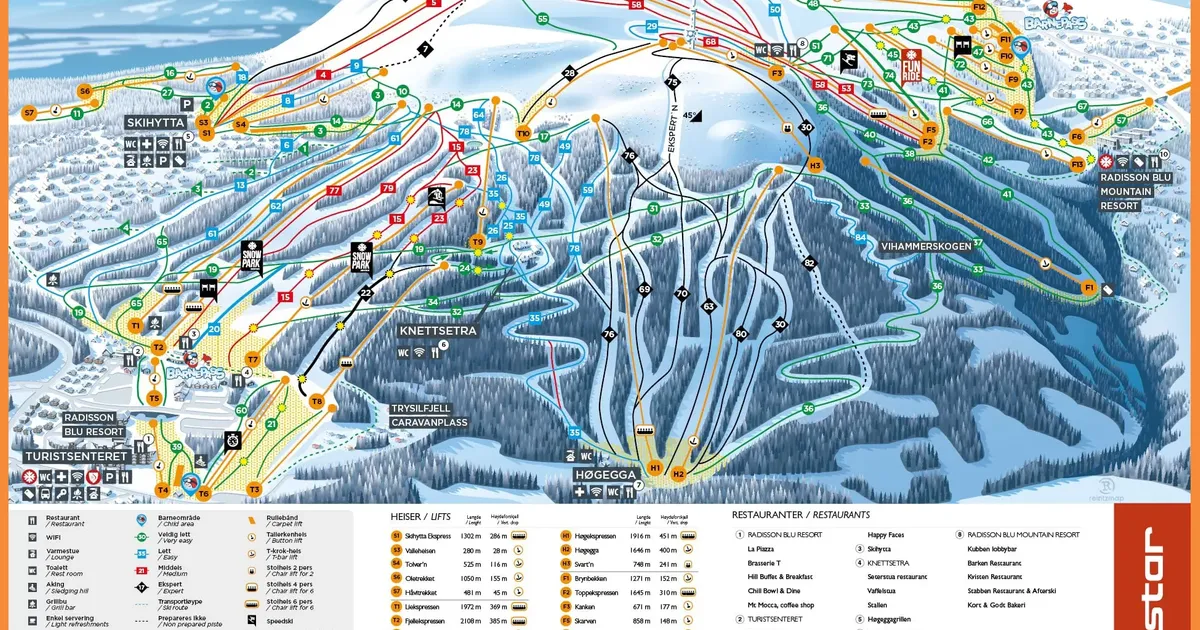 Trysil Piste Map | Ski Maps & Resort Info | PistePro