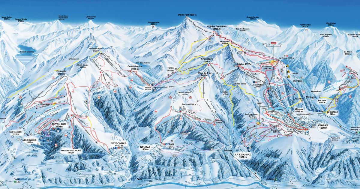 Veysonnaz Piste Map | Ski Maps & Resort Info | PistePro