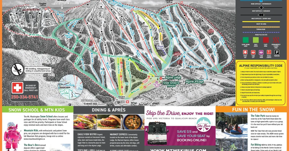 Ski Resort Washington State Map