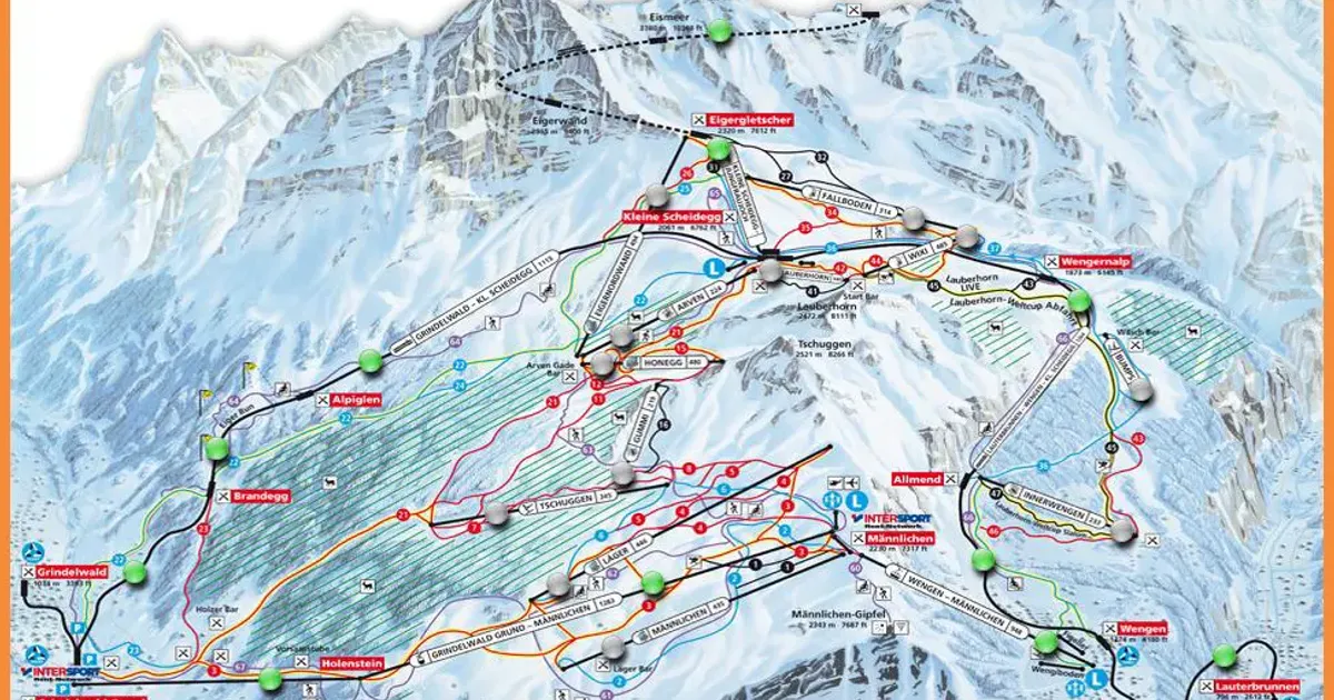 Wengen Piste Map | Ski Maps & Resort Info | PistePro