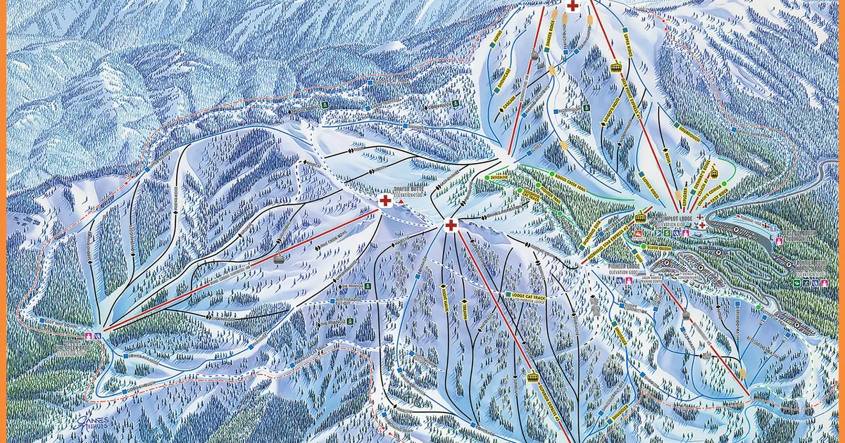 Bogus Basin Ski Map | Resort Info & Videos | PistePro