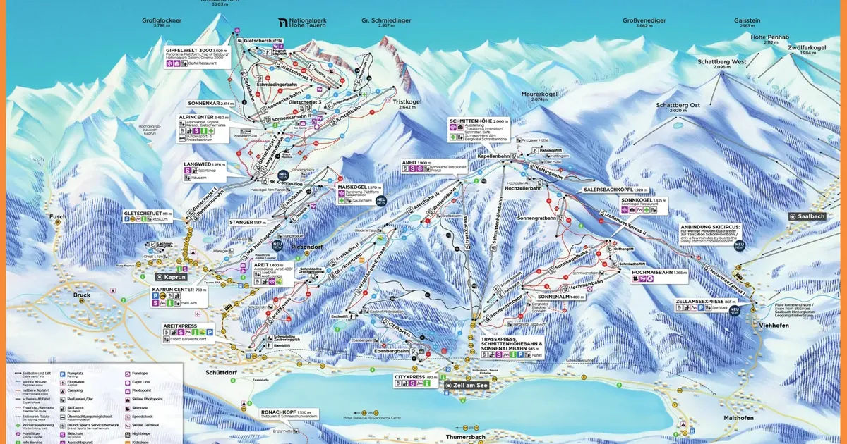 Zell am See Piste Map | Ski Maps & Resort Info | PistePro