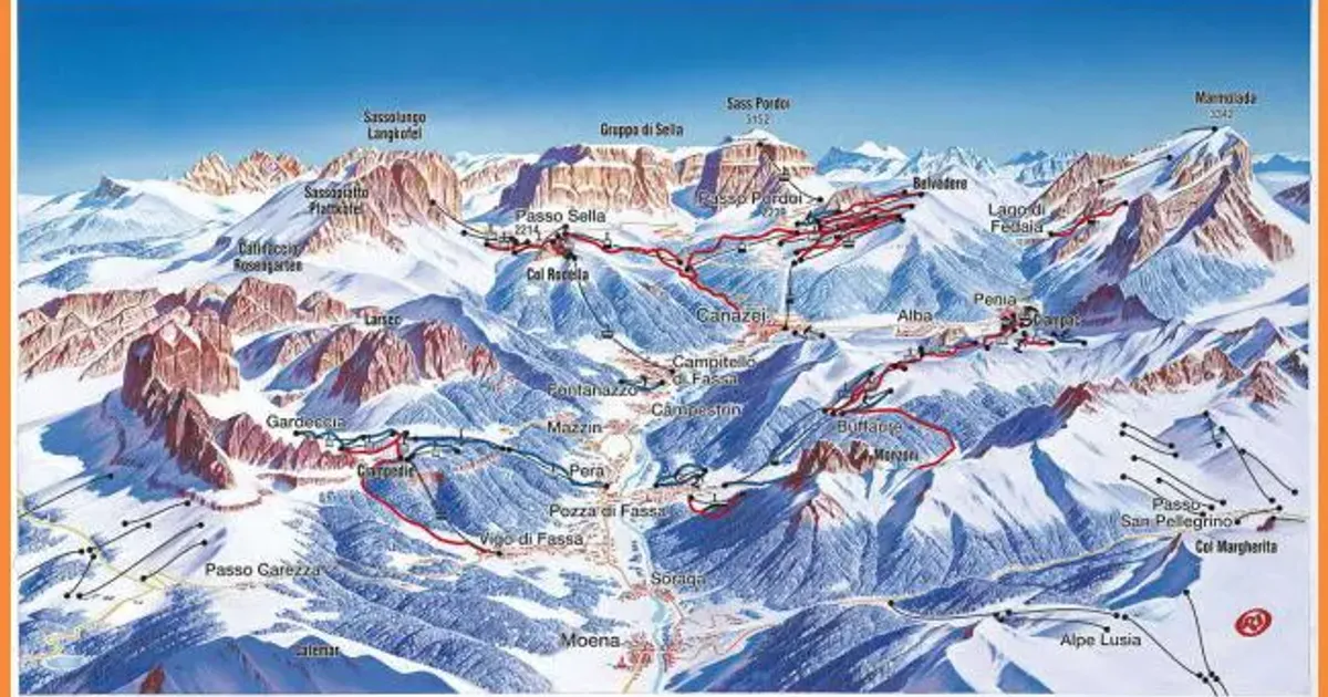 Canazei Piste Map | Ski Maps & Resort Info | PistePro