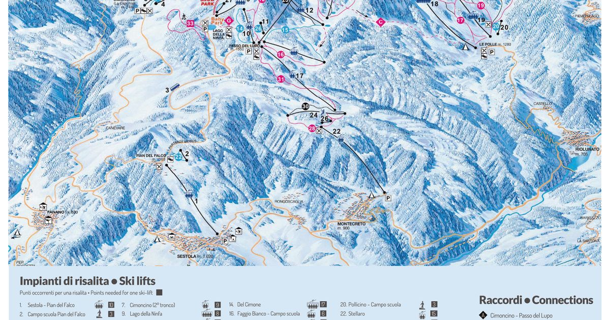 Cimone Piste Map | Ski Maps & Resort Info | PistePro