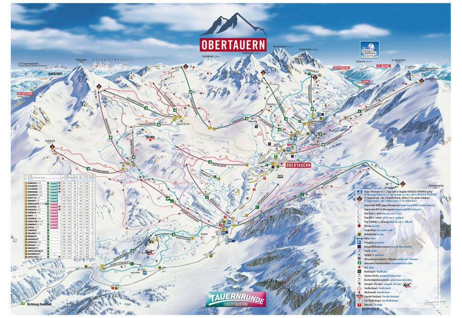 Obertauern Piste Map | Ski Maps & Resort Info | PistePro
