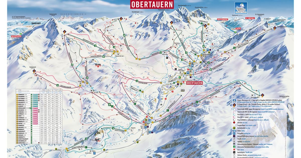 Obertauern Piste Map | Ski Maps & Resort Info | PistePro