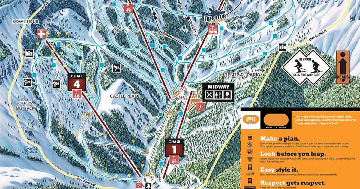 Mission Ridge Ski Map | Resort Info & Videos | PistePro