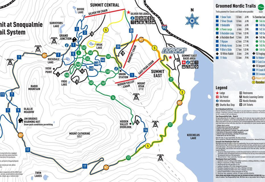 The Summit at Snoqualmie Ski Map | Resort Info & Videos | PistePro